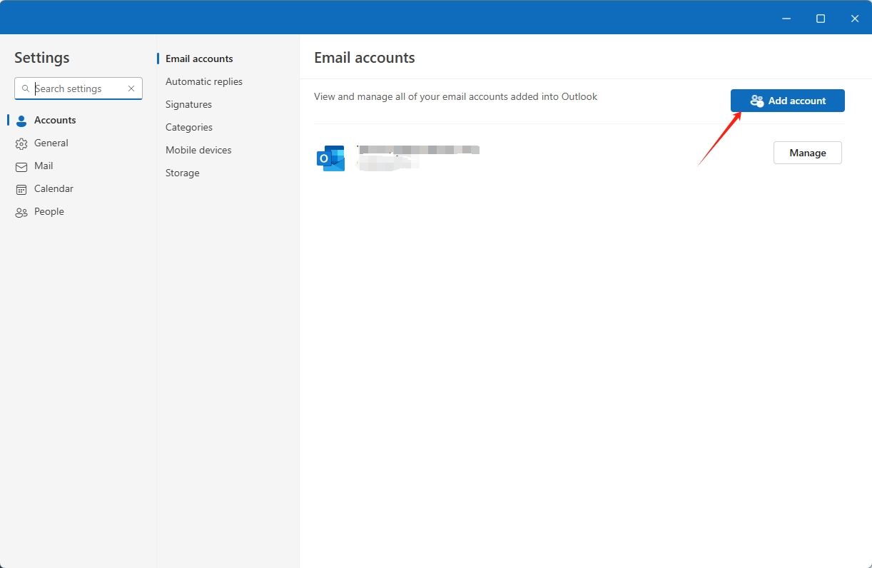 How to configure an email account in Outlook (new) - myWindowsHosting.com