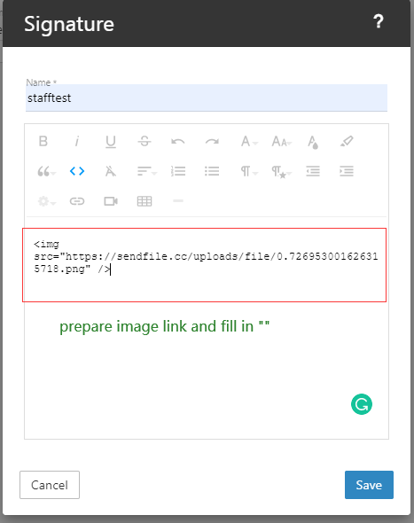How to add your signature with image - myWindowsHosting.com