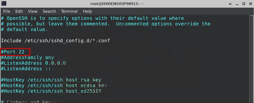 How do you change the default SSH port to enhance security?