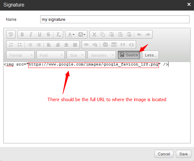 How to add an image to your signature - myWindowsHosting.com
